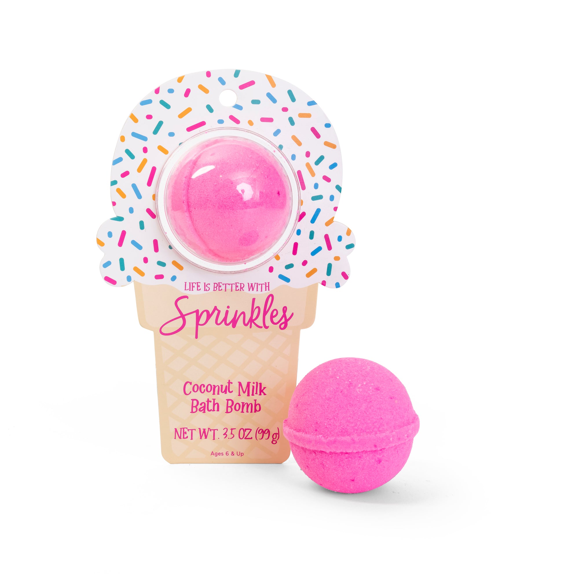 Life is Better with Sprinkles Ice Cream Bath Bomb Clamshell