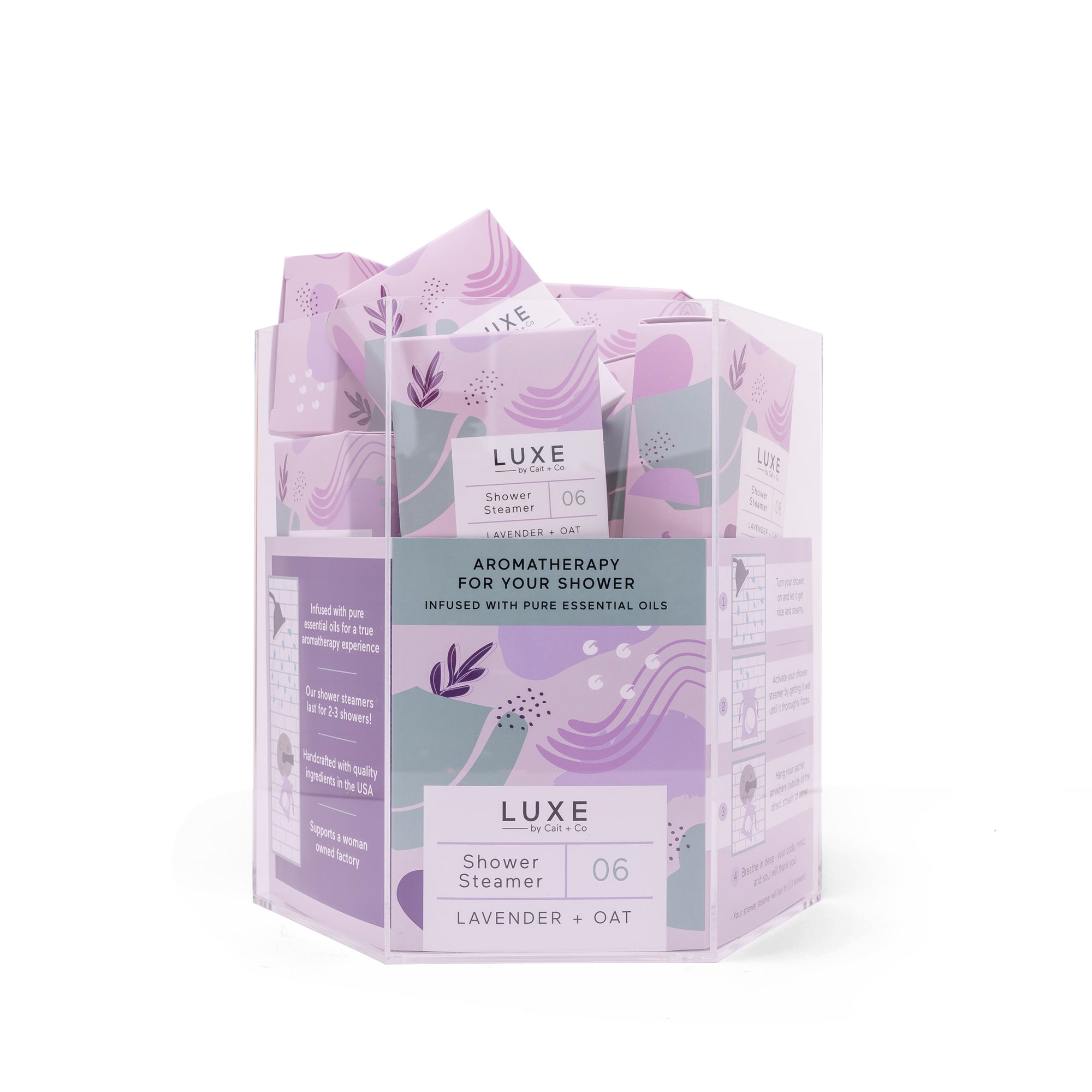 Shower Steamer - Lavender + Oat Display