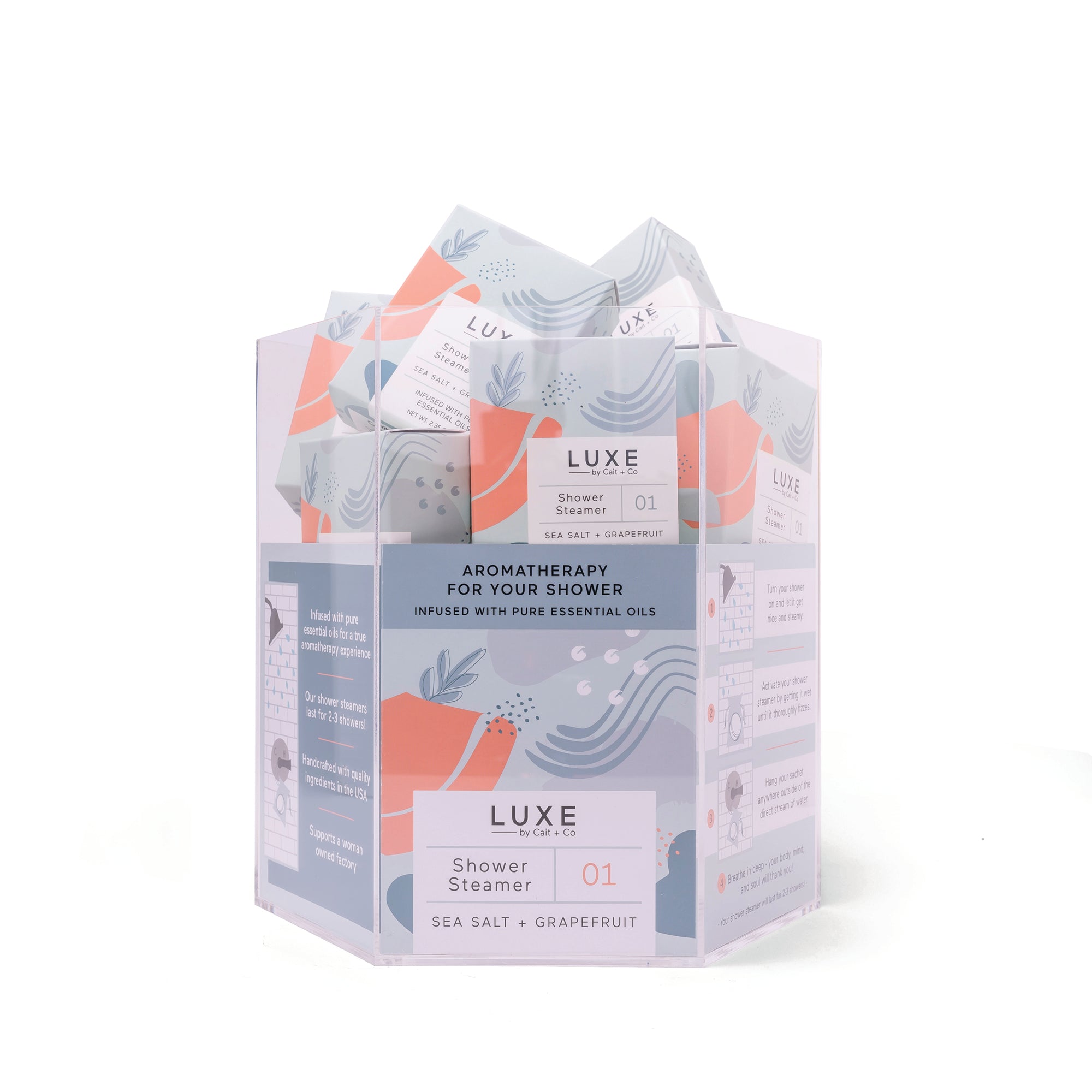 Shower Steamer - Sea Salt + Grapefruit Display