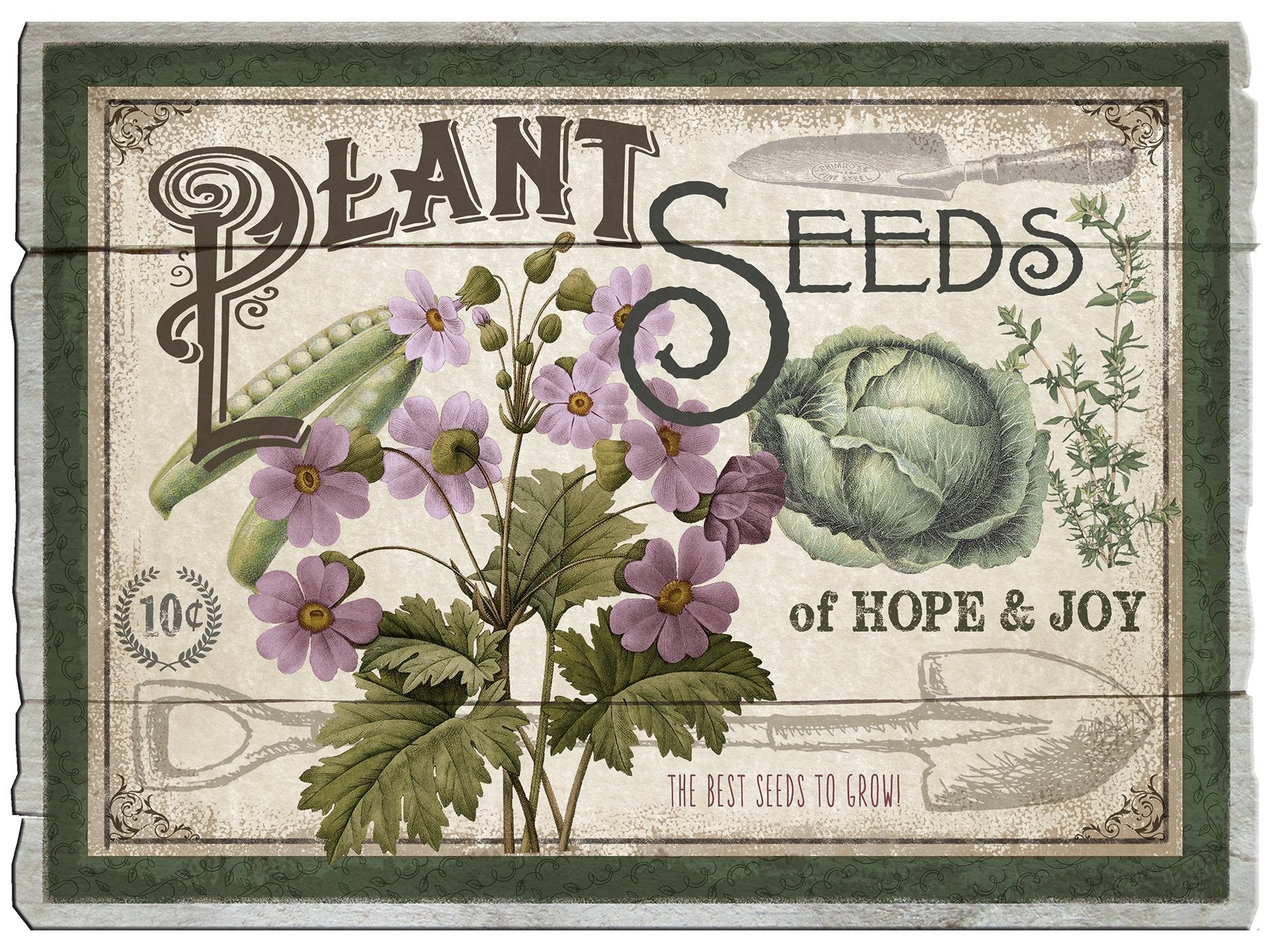 In the Garden: Pallet Art-Seed packet label sign