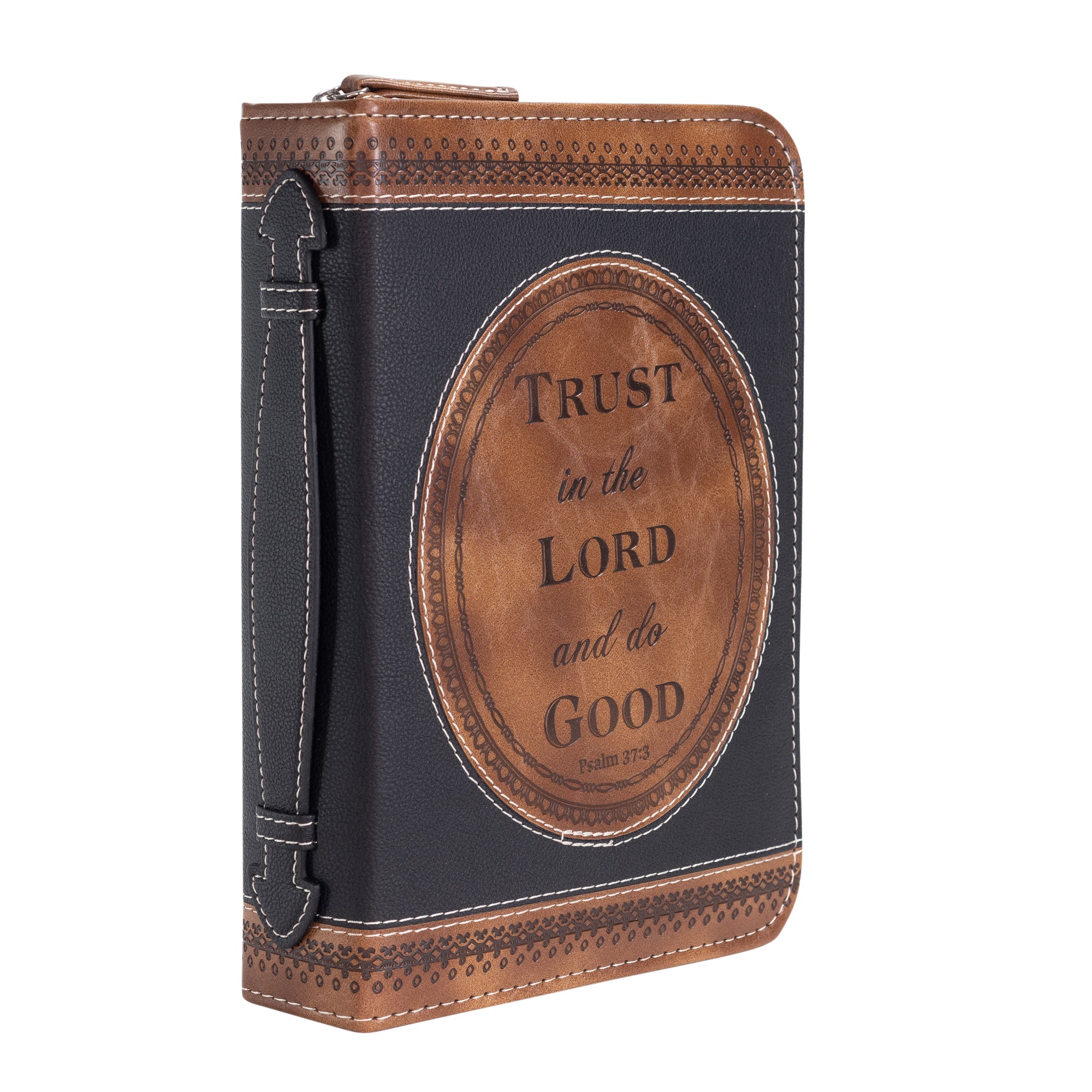 Divine Details: Bible Cover: Brown & Black Trust in the Lord - Psalm 3