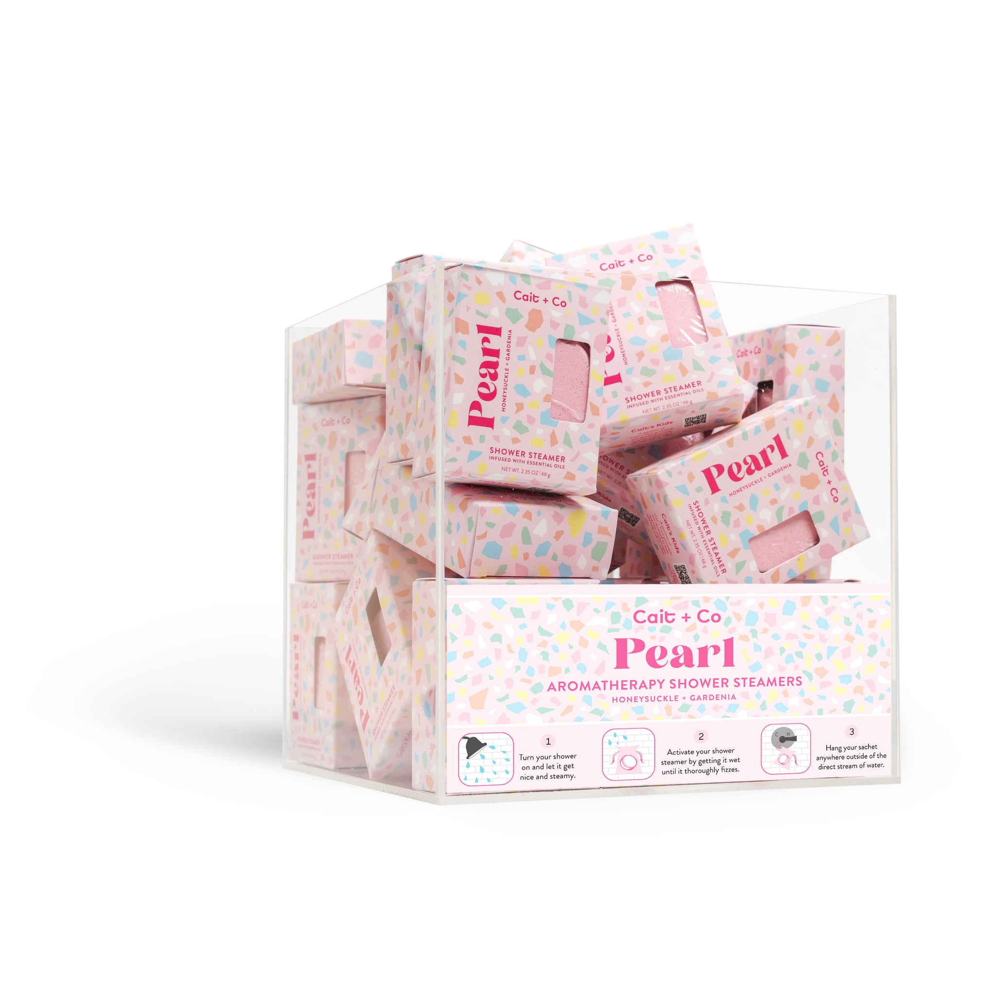 Pearl - Aromatherapy Shower Steamer Cube Display